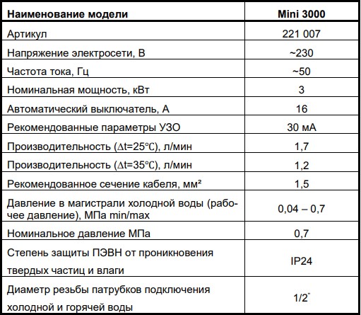 Проточный водонагреватель Thermex Edisson Mini 3000 купить в Минске